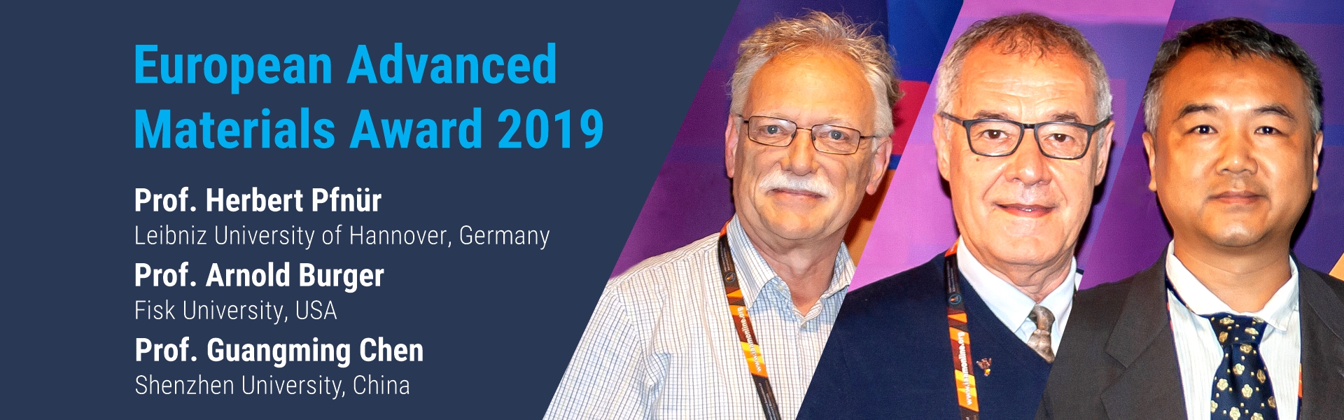European Advanced Materials Award 2019 | Professor Herbert Pfnür | IAAM