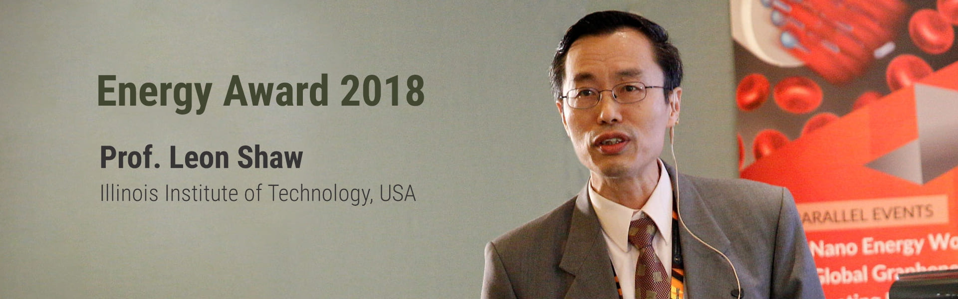 Energy Award 2018 | Prof. Leon Shaw | IAAM